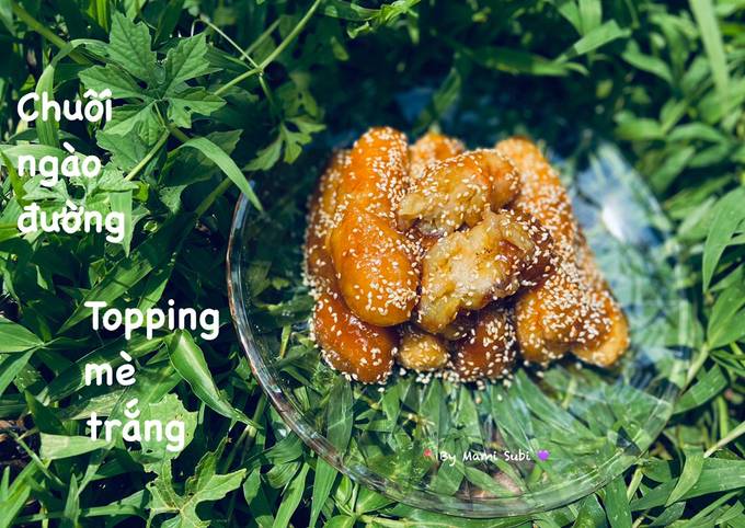 Cách Làm Món Chuối ngào đường topping mè trắng của Thoa Nguyen - Cookpad