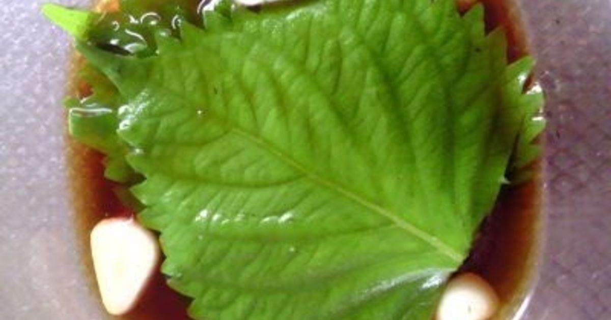 Soy Sauce And Garlic Pickled Shiso Leaves Recipe By Cookpad.Japan