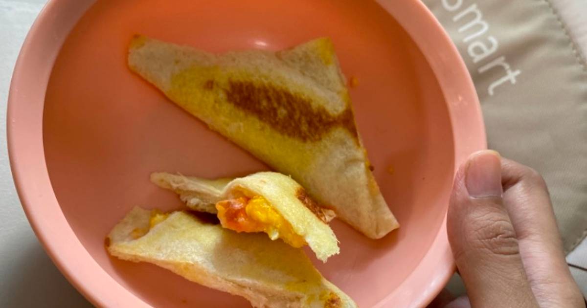 Resep Sandwich roti isi kentang wortel & telur orak arik untuk anak 1 ...