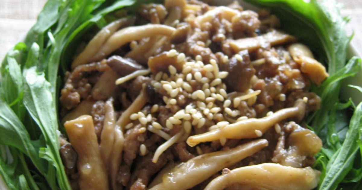 Spicy Meat Soboro And Mushroom Rice Bowl Recipe By Cookpad.Japan