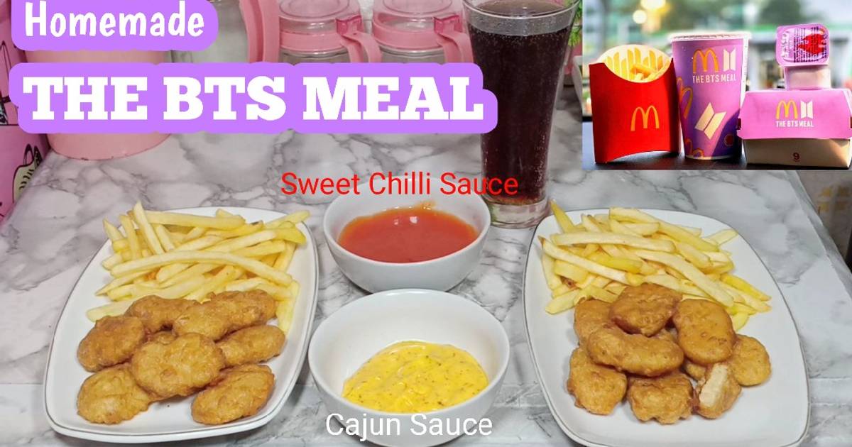 Resep BTS Meal Homemade || Chicken Nugget With Cajun and Sweet Chilli ...