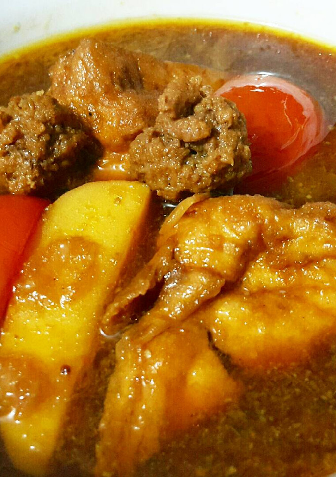 Resep Semur Kuah Isi Bola Daging, Tahu Coklat, Dan Kentang oleh Andin's ...