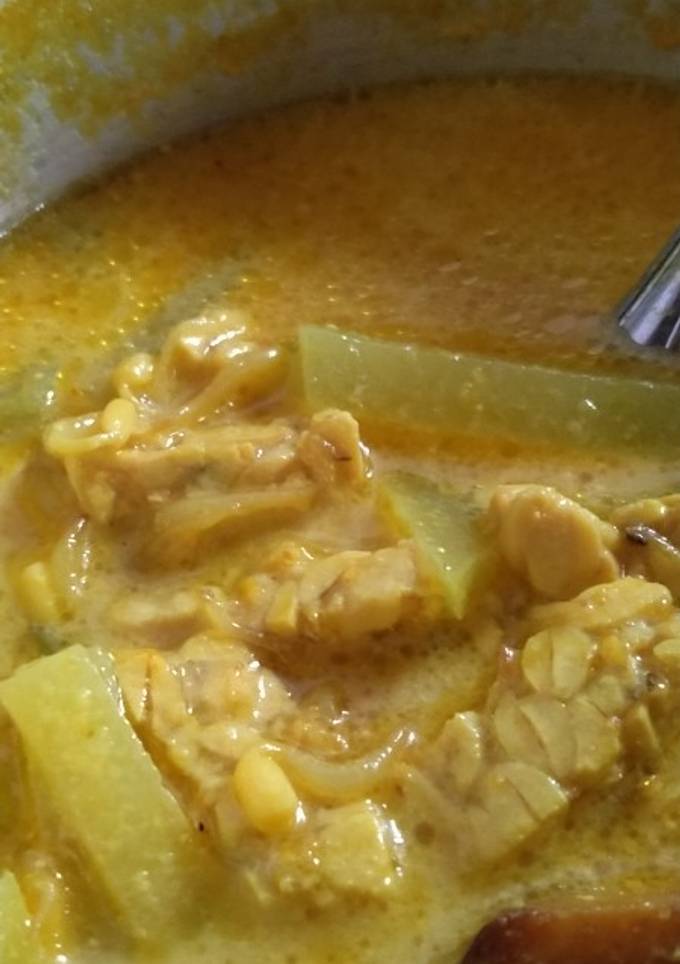 Resep Sayur Labu Siam Tempe Santan Kuning oleh LilBie - Cookpad