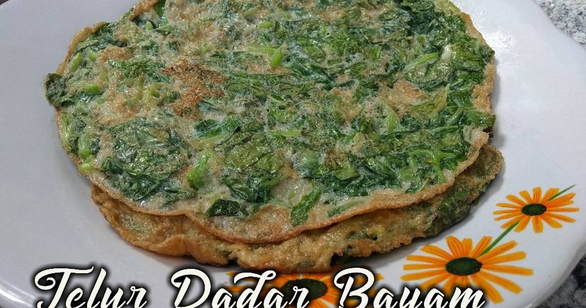 Resep Telur Dadar Bayam oleh 🌸Malikhah Hanum🌸 - Cookpad