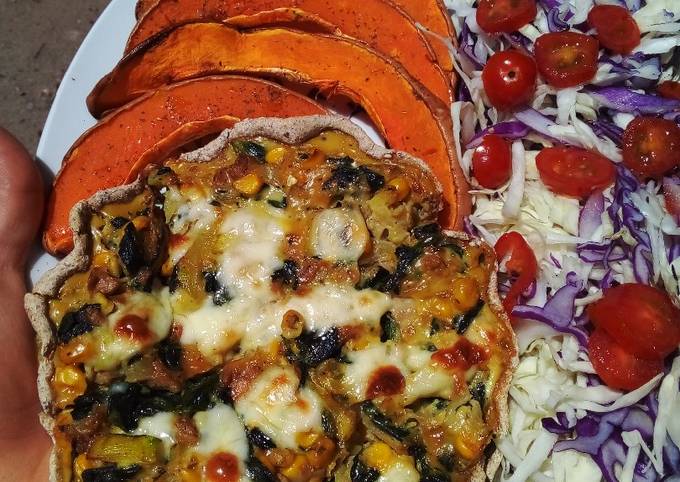 Tarta individual integral de espinaca y choclo saludable 🥧 Receta de ...