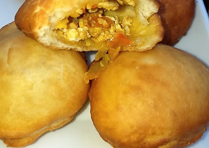 Stuffed fried bread Recipe by Amierah S-Man - Cookpad
