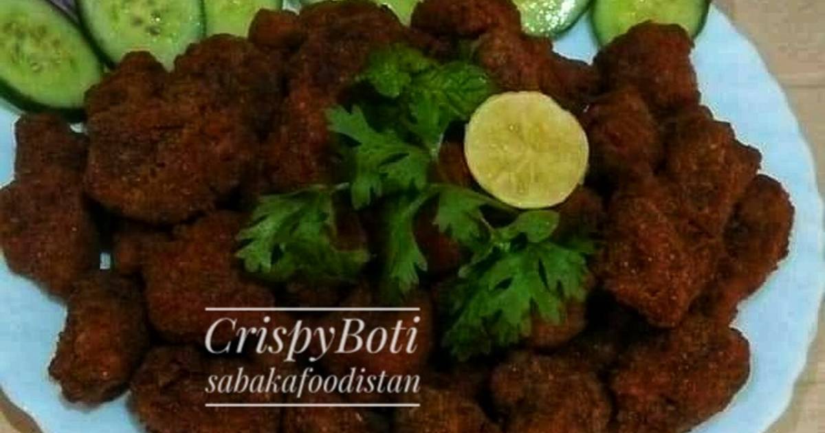 Crispy Fried Boti 🤤 Recipe by Saba Butt - Cookpad