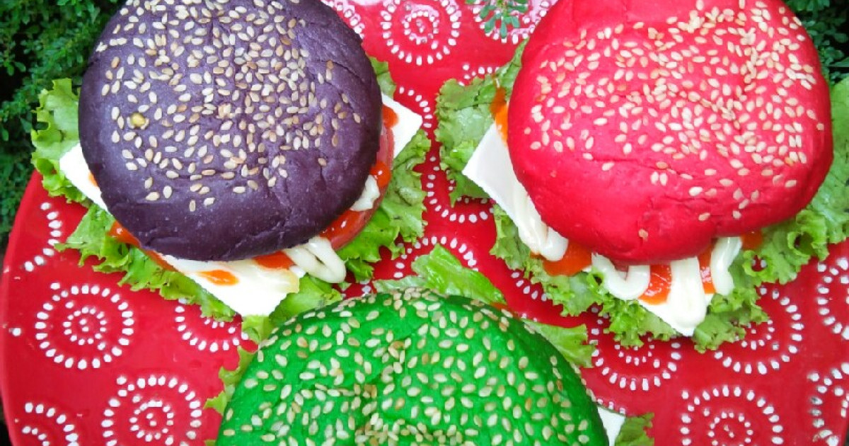 Resep Roti Sayuran~Burger Rainbow Cheese oleh Anisatur Rofi'ah - Cookpad
