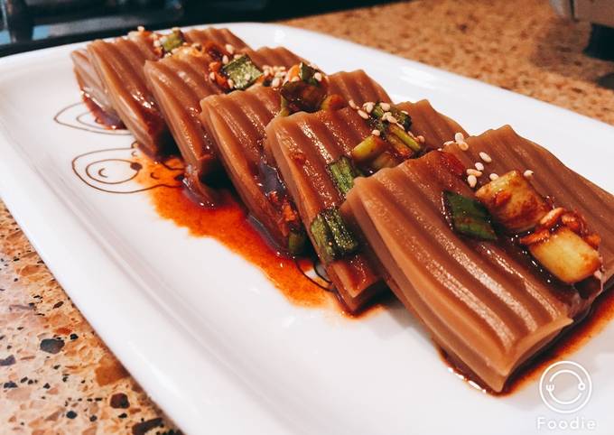 Cách Làm Món Thạch hạt dẻ- Seasoned Acorn Jelly (Dotorimuk) của bluesky ...