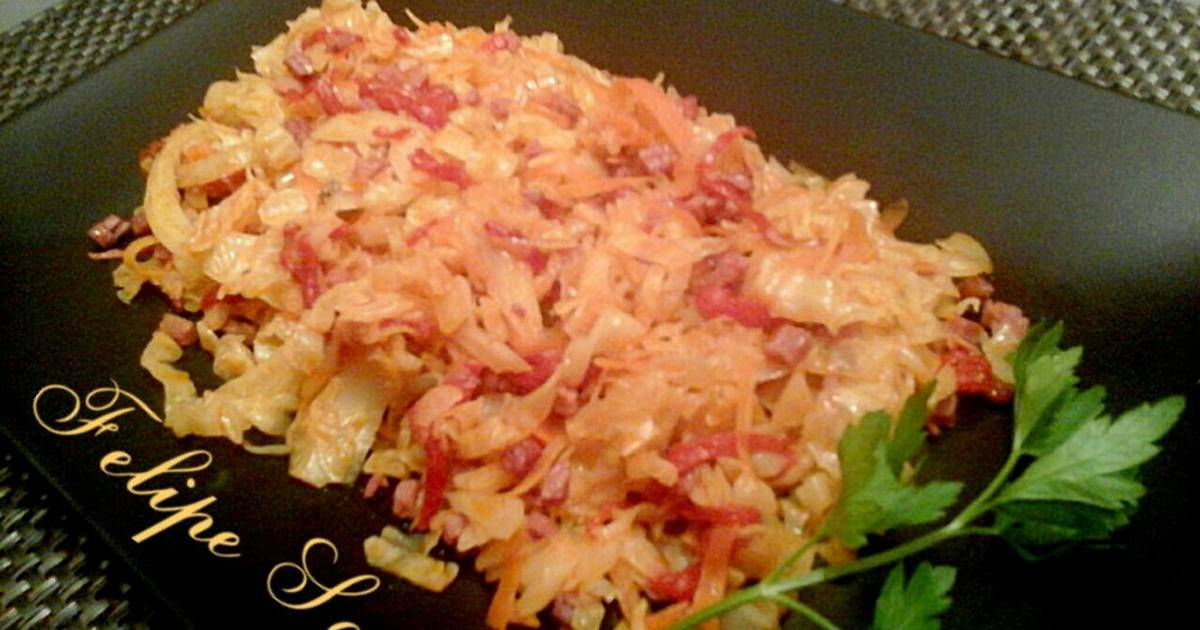 Repollo salteado Receta de Felipe Sanz- Cookpad