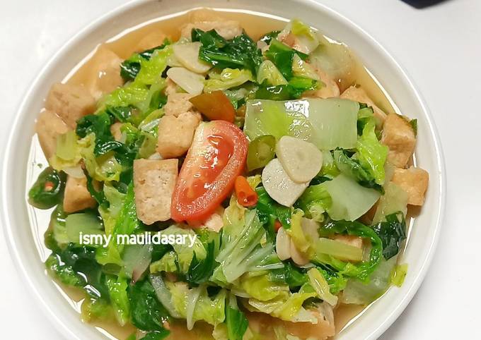 Resep Tumis Sawi Tahu Oleh Ismy Maulidasary Cookpad