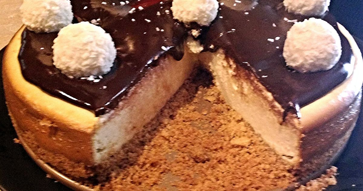 Coconut Cheesecake With Chocolate Ganache Recipe By Taylor Topp Comacho