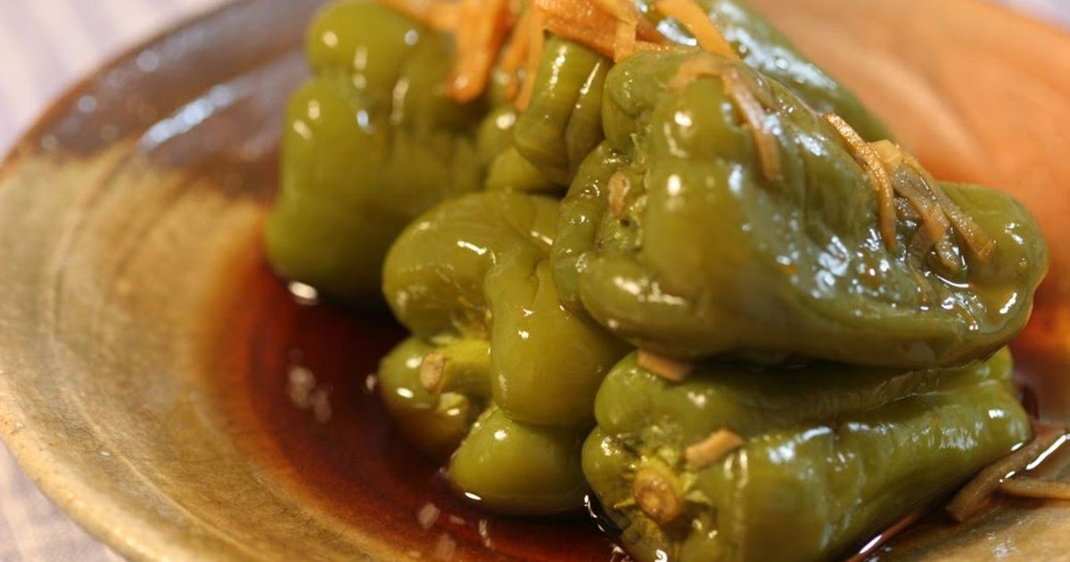 Whole Simmered Green Bell Peppers Recipe by cookpad.japan