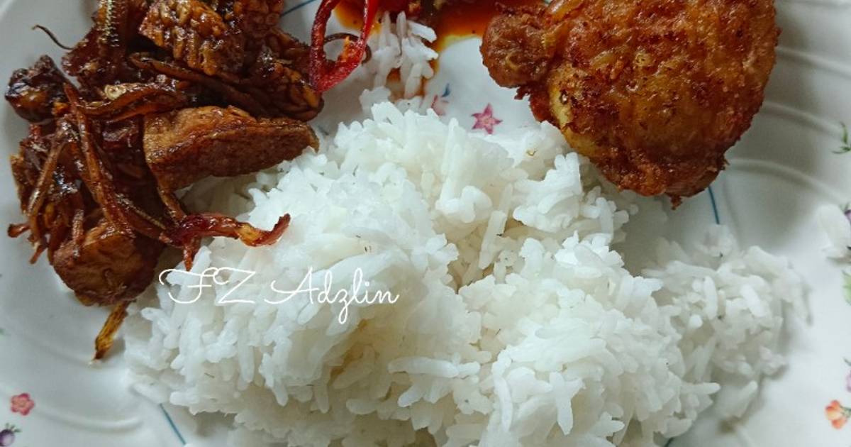 Resipi Nasi Rames, Ayam Goreng dan Sambal Terasi oleh FZ Adzlin - Cookpad