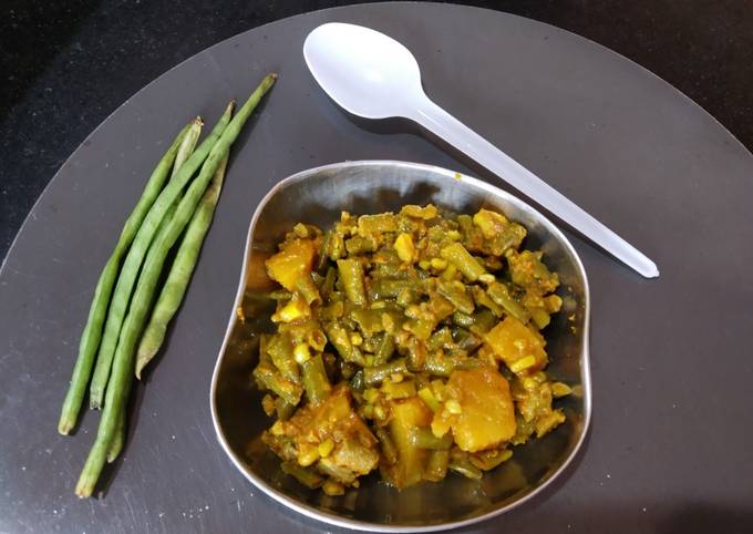 Heena Chandarana દ્વારા રેસીપી ફ્રેન્ચ બિન્સ સબ્જી (French Beans Sabji ...