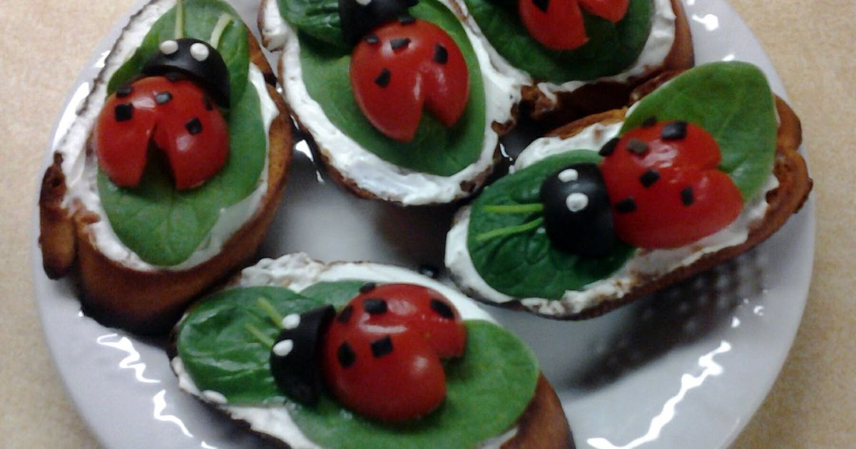 Lady Bug Crostini Snacks Recipe By Sammie27