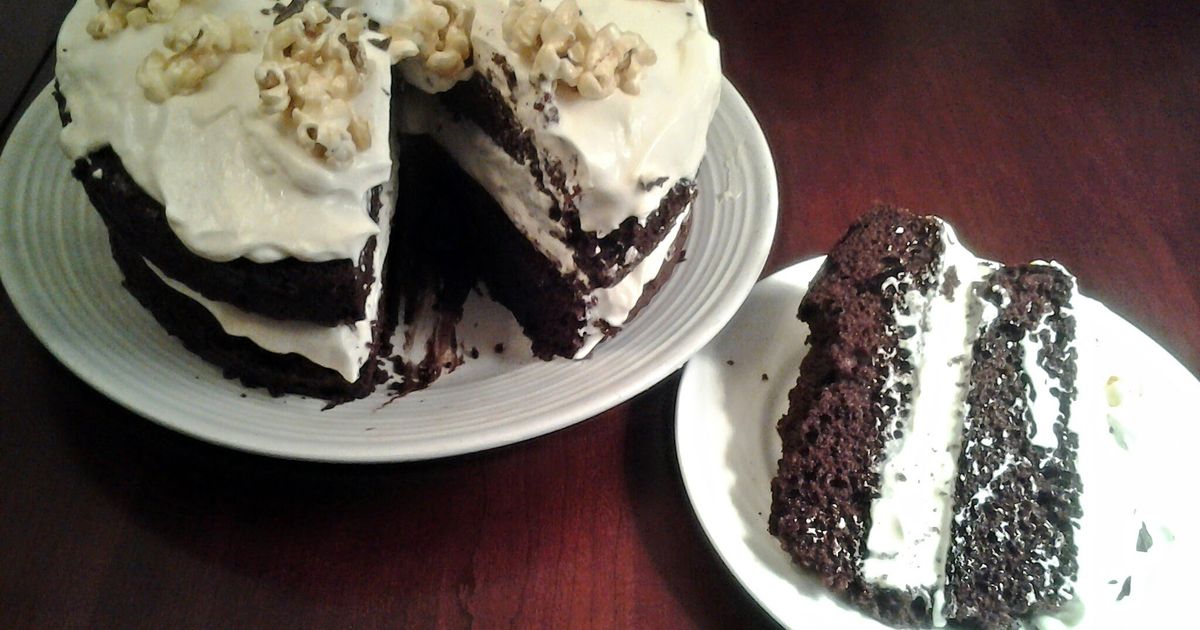 Chocolate Cake With Caramel Mousse Filling Recipe By Fenway
