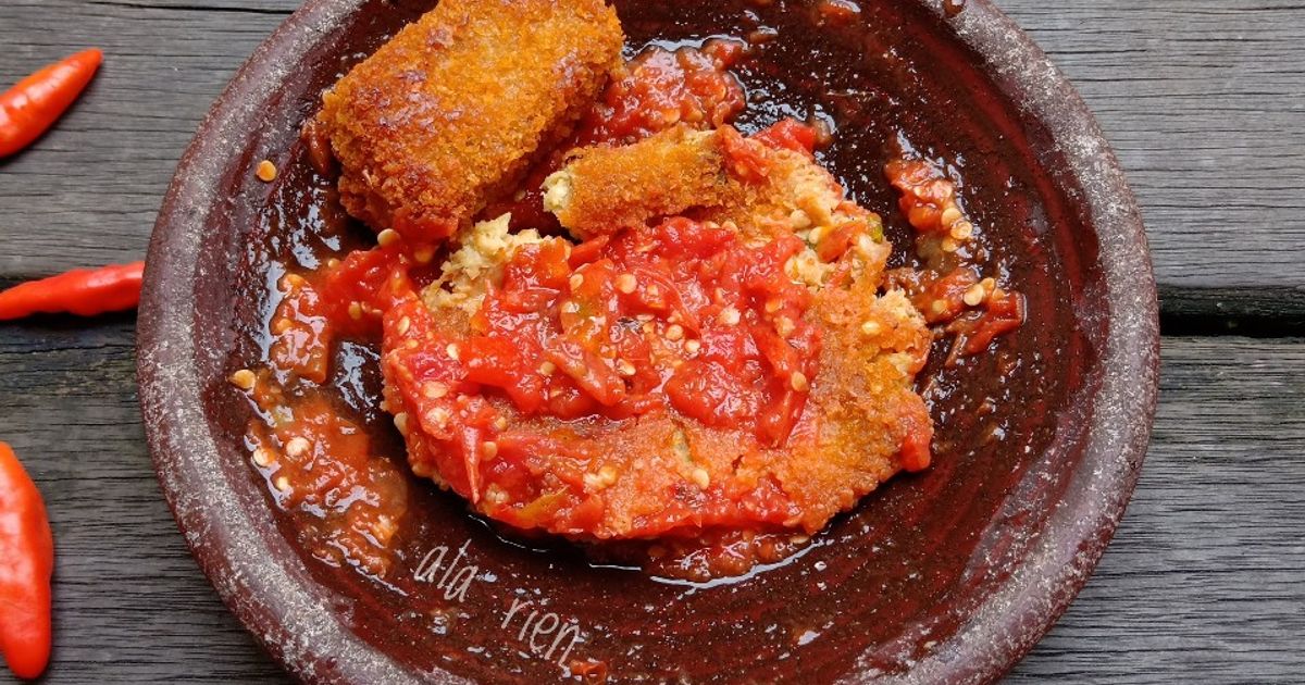 Resep Nugget Tempe Geprek Sambal Tomat Bawang Putih oleh Ririn ...