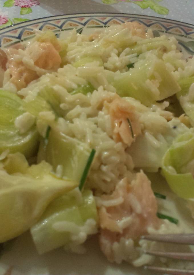Salmon and Leek Risotto Recipe by Vicki - Cookpad
