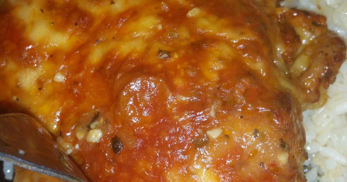 Cheese Crusted Tomato Chicken Thighs Recipe By Iluv Cookiee