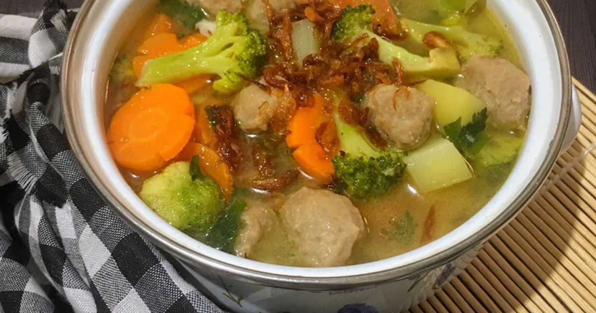 Resep Sup Bakso Sayuran oleh Mami Jian - Cookpad