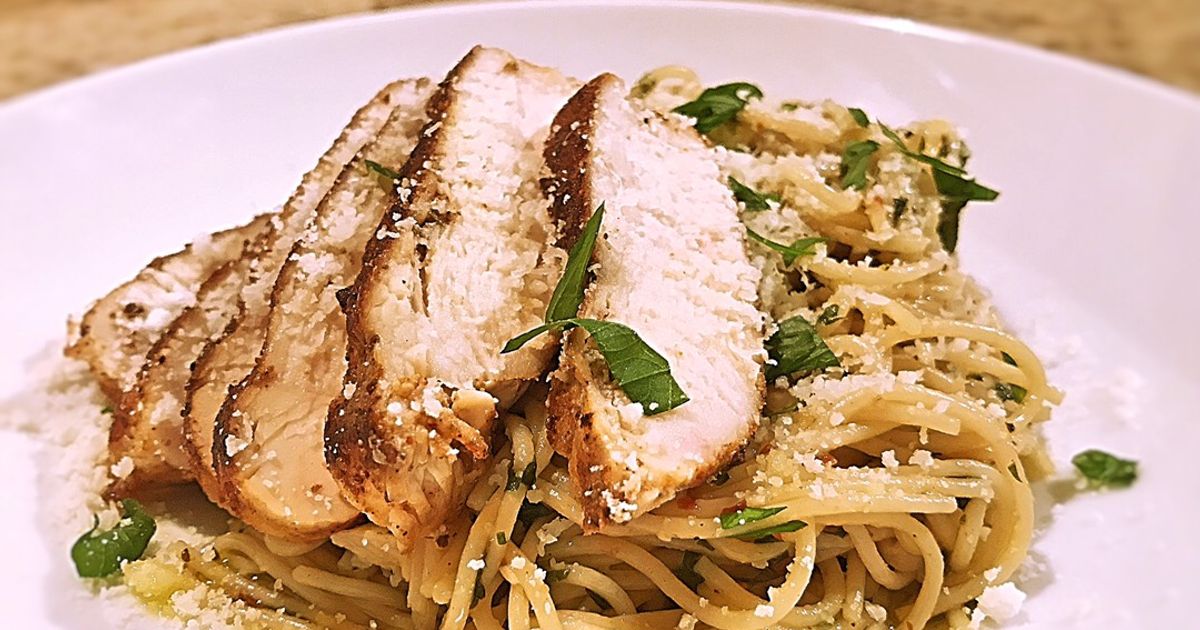 Aglio E Olio With Blackened Chicken Recipe By Chef Bryce