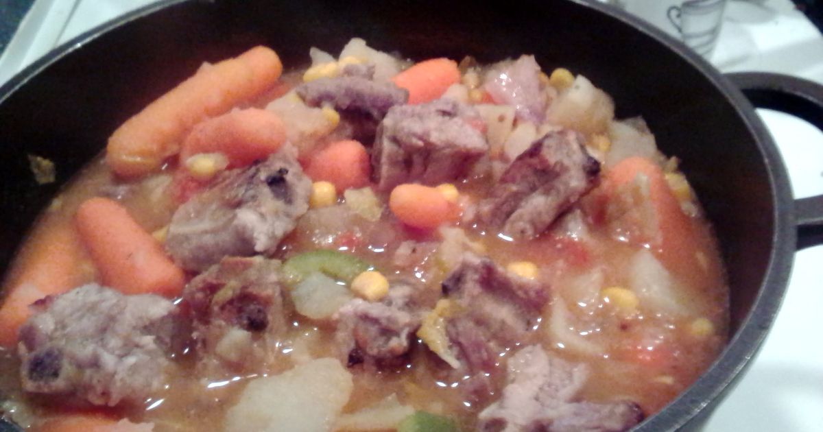 Pork Rib Button Stew Recipe by swimmerjs