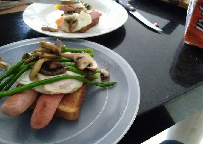 Huevo con espárragos, desayuno light Receta de Matilda's Food- Cookpad