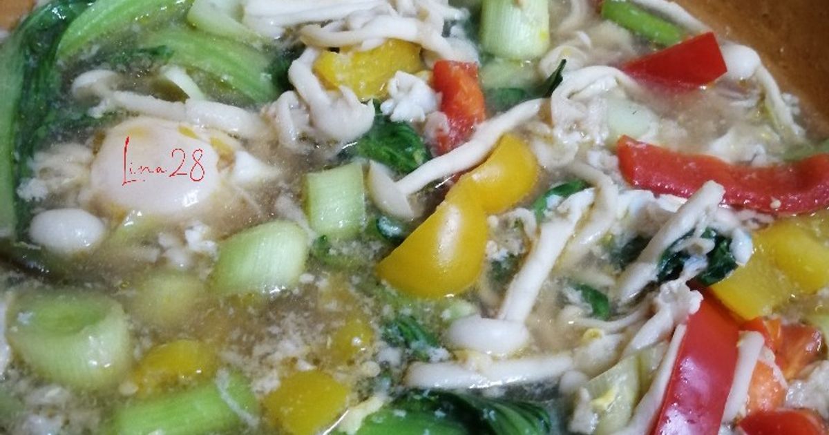 Resipi Sup Cendawan Sayur Pak Choy oleh Roselina Hanid - Cookpad