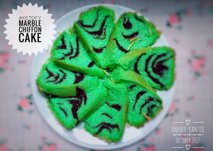 Resep Cake Marmer Pandan (Sifon Keto) oleh Ranti - Cookpad