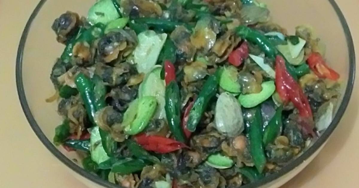 Resep Oseng kerang cabe ijo oleh Sofia - Cookpad