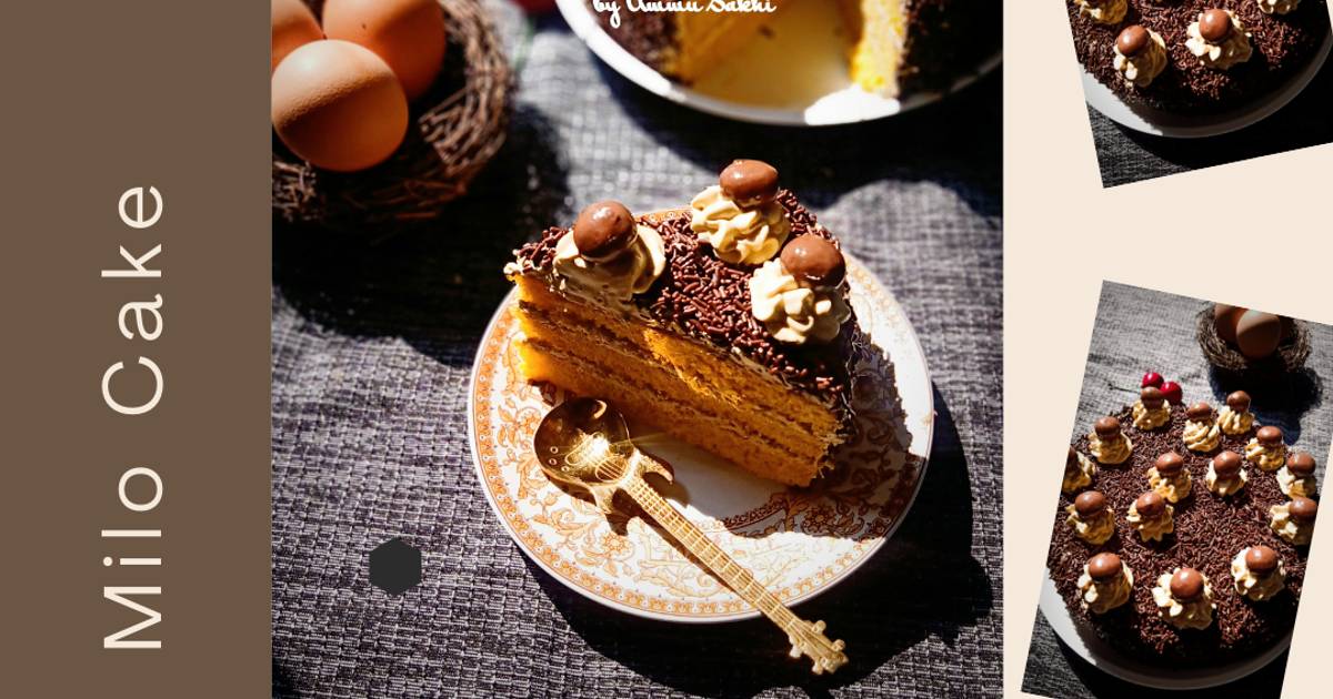 Resep Ice Milo Cake (Simple) oleh Ummu Sakhi - Cookpad