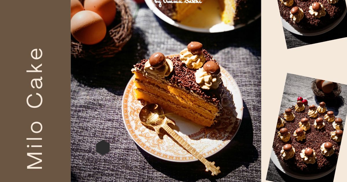 Resep Ice Milo Cake (Simple) oleh Ummu Sakhi - Cookpad
