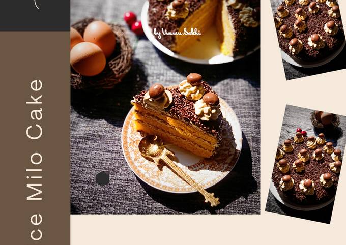 Resep Ice Milo Cake (Simple) oleh Ummu Sakhi - Cookpad