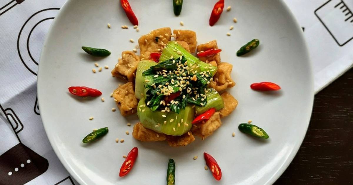 26 resep pok coy tahu saos tiram wijen enak dan mudah - Cookpad