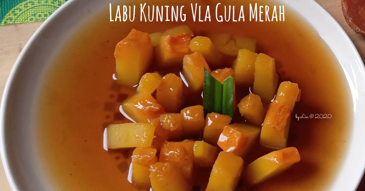Resep Labu Kuning Vla Gula Merah oleh Lia Ariani - Cookpad