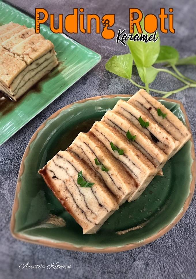 Resep Puding Lapis Roti Karamel oleh Pratiwi Pramuharsih - Cookpad
