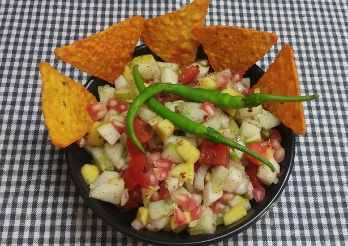 Pear Salsa with nachoes🍐 Recipe by DrPushpa Dixit - Cookpad