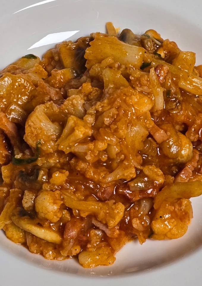 Coliflor con tomate Receta de Selena Grimes Rodriguez- Cookpad