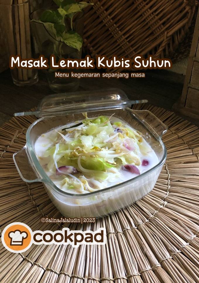 Resipi Masak Lemak Kubis Suhun oleh Salina Jalaludin - Cookpad