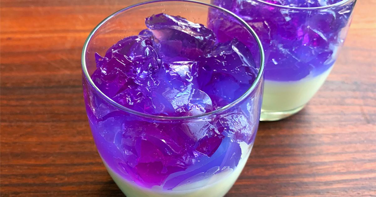 Butterfly Pea Tea Jelly Recipe by Hiroko Liston - Cookpad