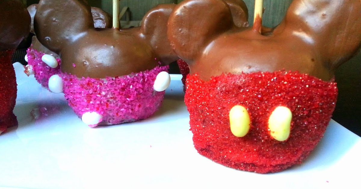 Mickey Mouse Dipped Apples Recipe By Ravlomama