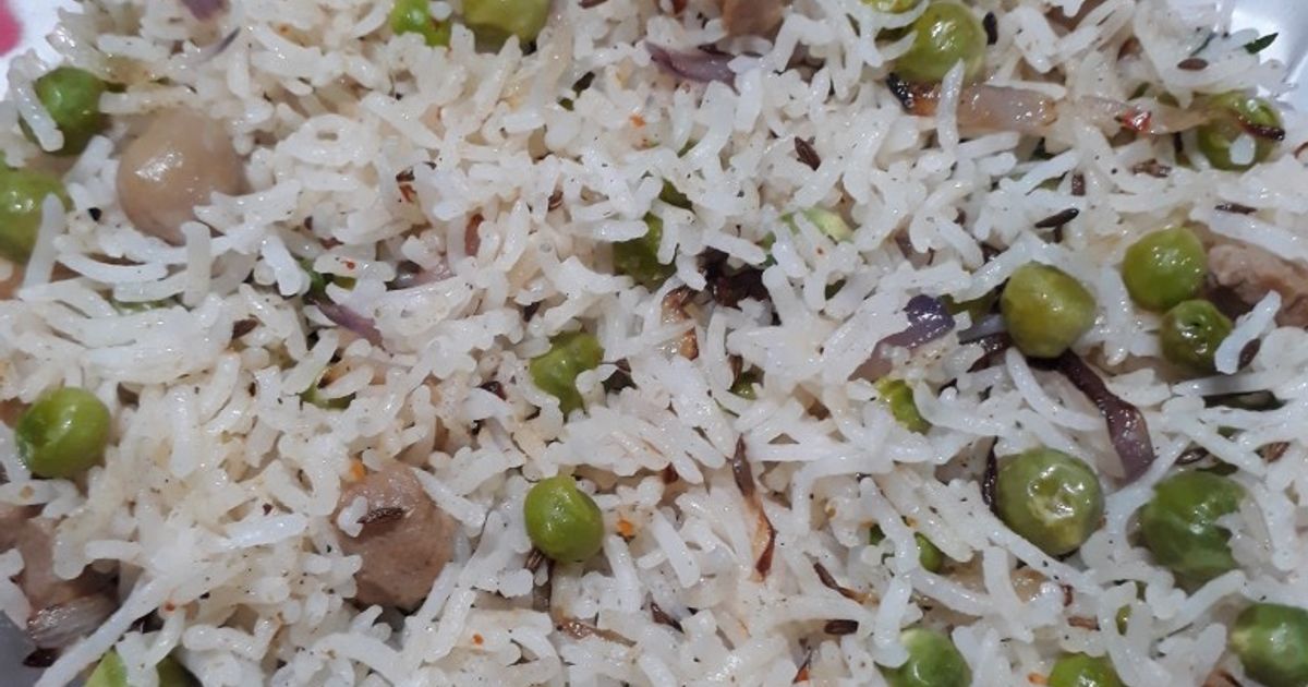 Matar Pulao With Soya Chunks Recipe By Renu Panchal