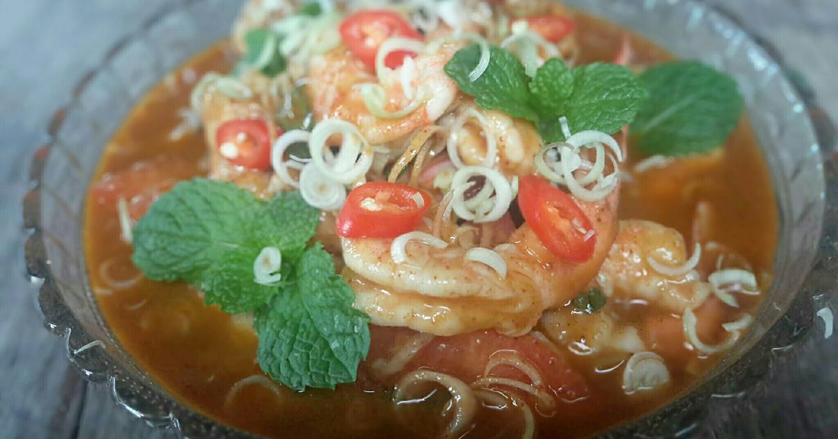 Plah Koong / Thai Shrimps Salad Recipe by Kanya