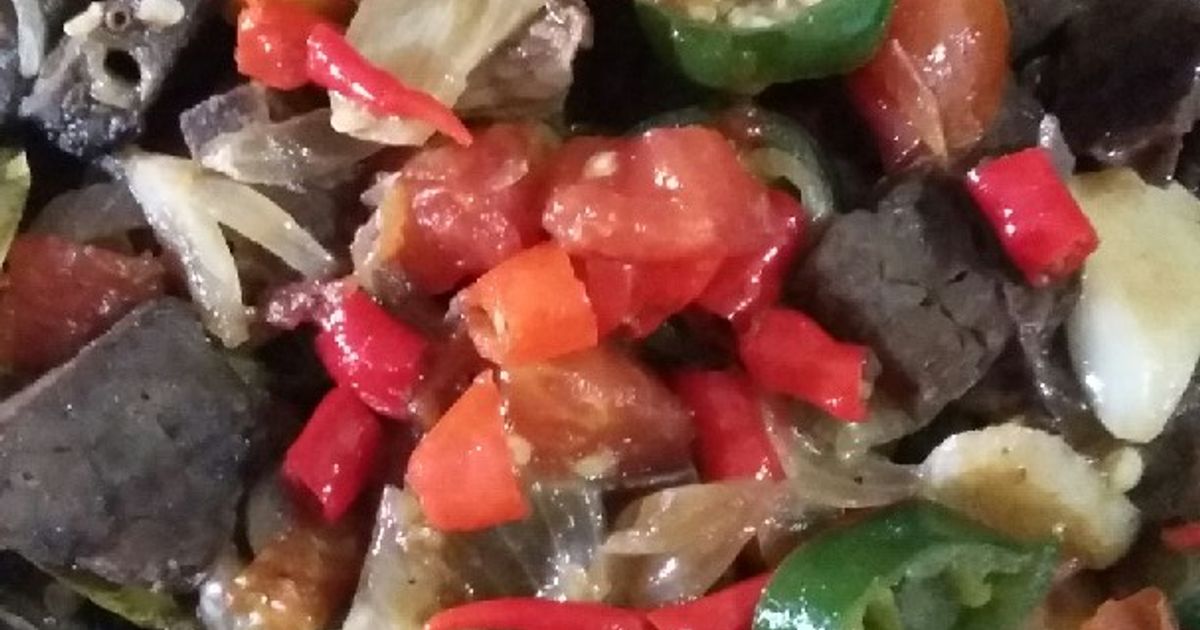 Resep Paru Oseng Pedas Asem Manis oleh oele - Cookpad
