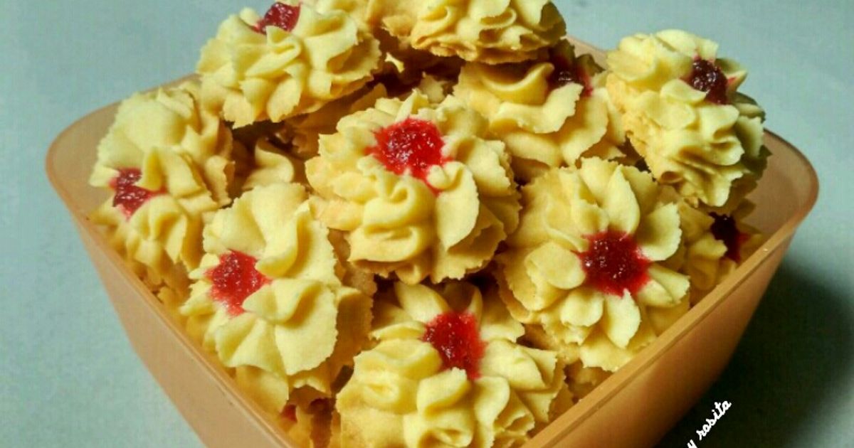 Resep kue semprit jadul tanpa telur rumahan enak dan mudah - Cookpad