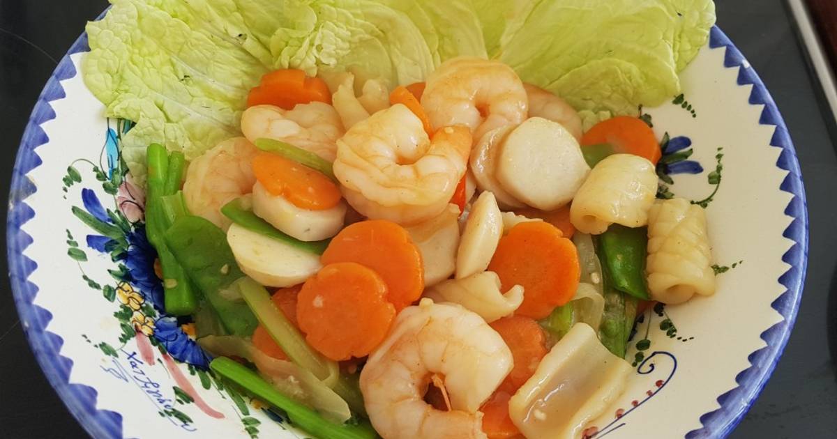 Resep Capcay seafood goreng oleh Mommy Niken - Cookpad