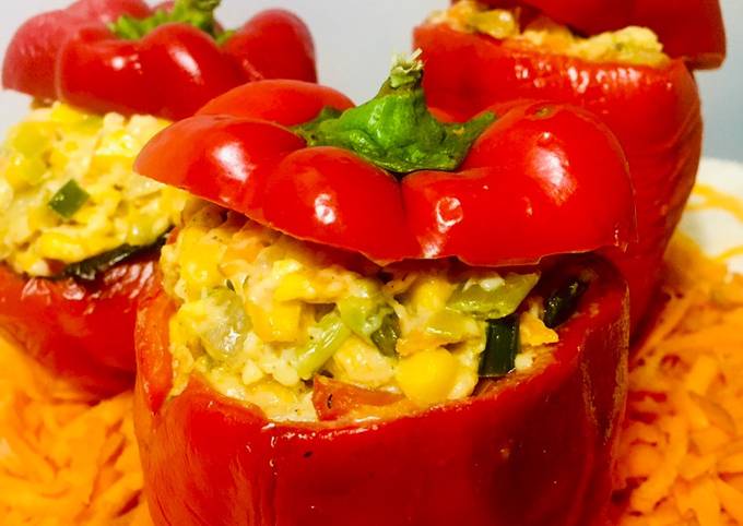 AJÍES MORRONES RELLENOS 🫑🧅🥕🌽🫑 Receta de Patricia Pinola🇦🇷- Cookpad