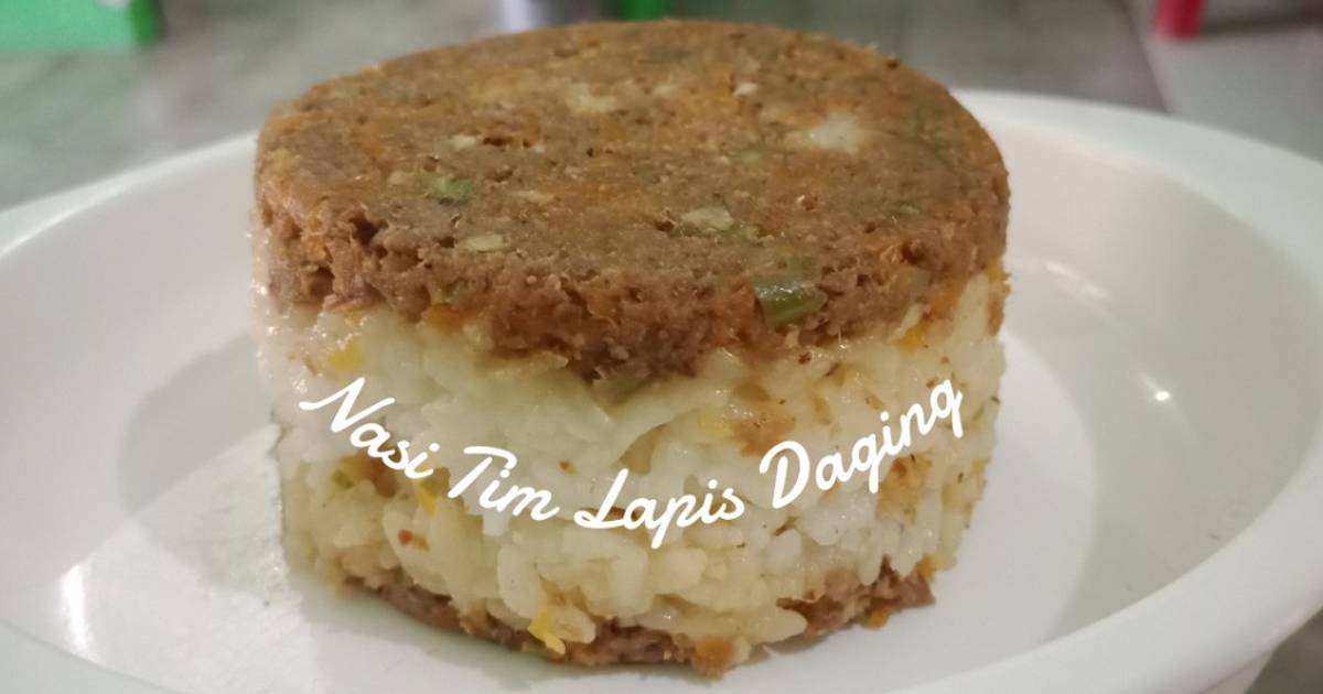 Resep Nasi tim lapis daging Mpasi 1y #MPASI4Bintang oleh iajosep - Cookpad