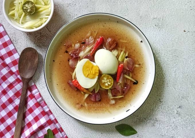 Resep Telur Rebus dan Cacapan Asam Mangga Muda oleh Mawaddah Tarjib - Cookpad